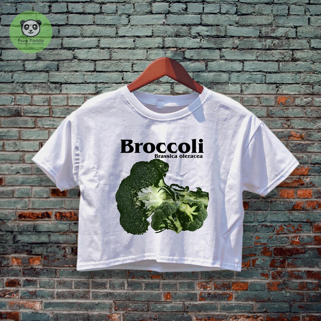 Y2k Broccoli Crop Top Vegetable Cropped Tee Custom Y2K Outfit for Women ...
