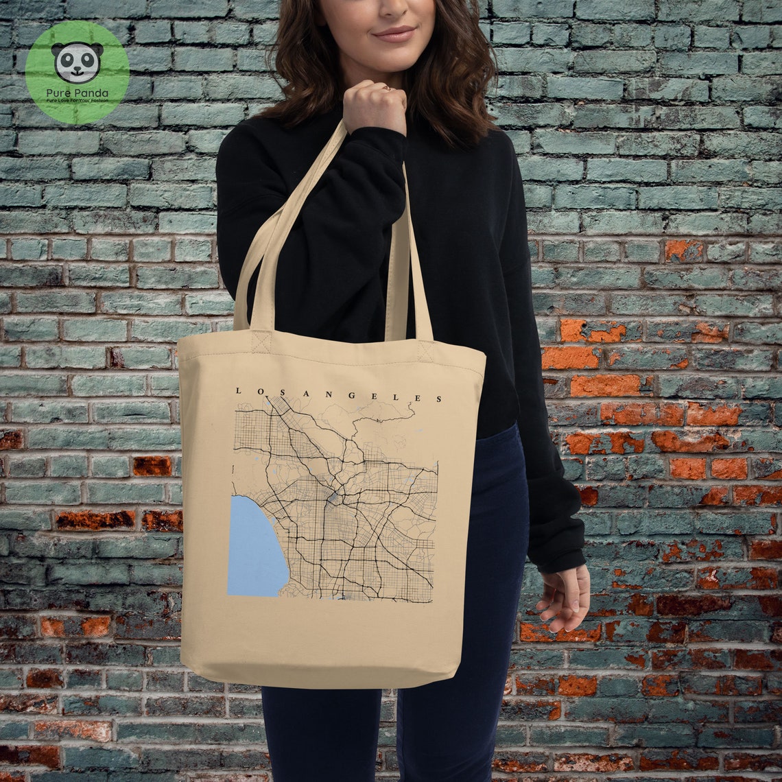USA Maps Los Angeles Tote Bag USA Maps Eco Tote Bag Aesthetic Y2K Gift ...