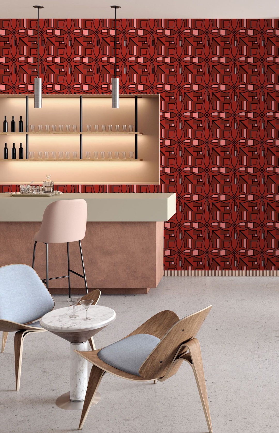 BLOK - Rich Red. Wallpaper, Luxury Wallpaper, Commercial Wallpaper ...