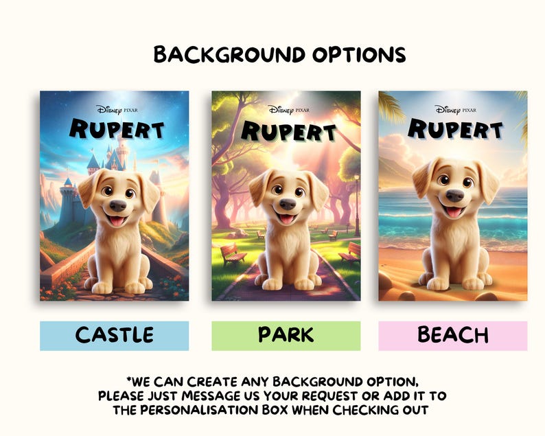 Custom Pet Portrait, Cartoon Pixar AI Pet Portrait, Pixar Dog Print ...