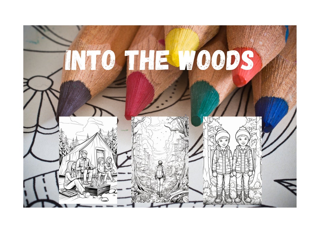 Into the Woods Printable Coloring Pages, 40 Sheet Digital Download - Etsy