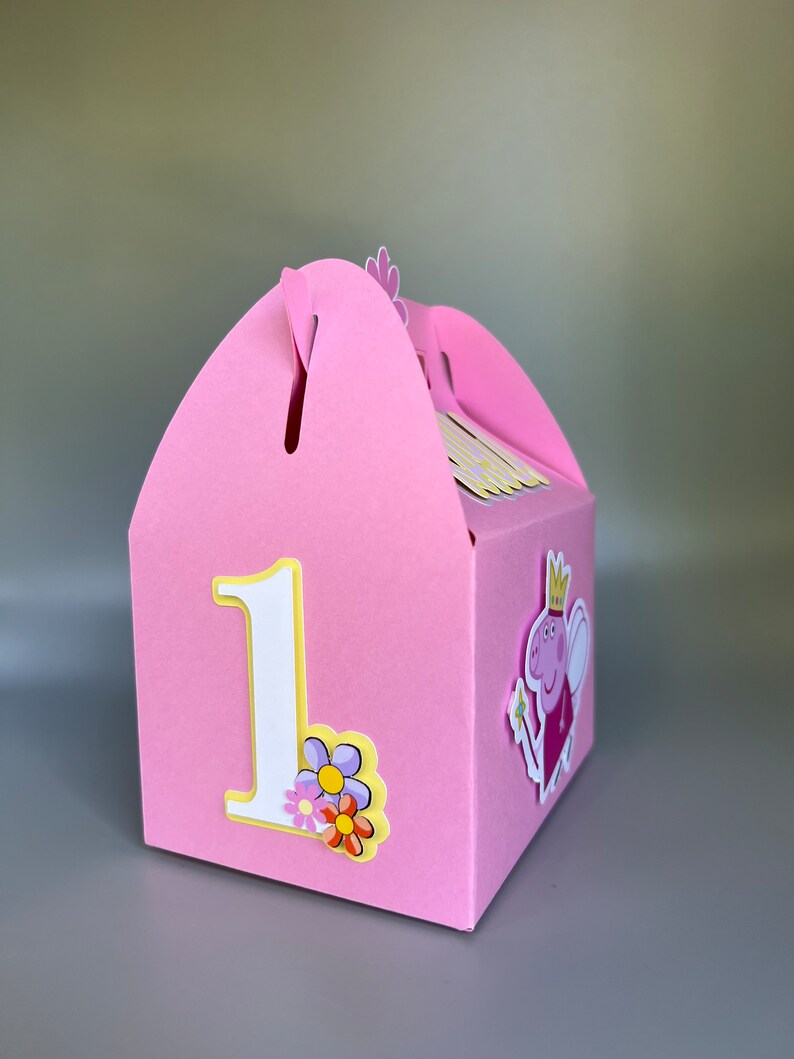 Peppa Pig Favor Boxes Set of 6 Party Favor Boxes Caketopper - Etsy