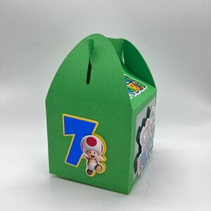 Mario Favor Boxes Set of 6 Cake Topper Party Decoration - Etsy