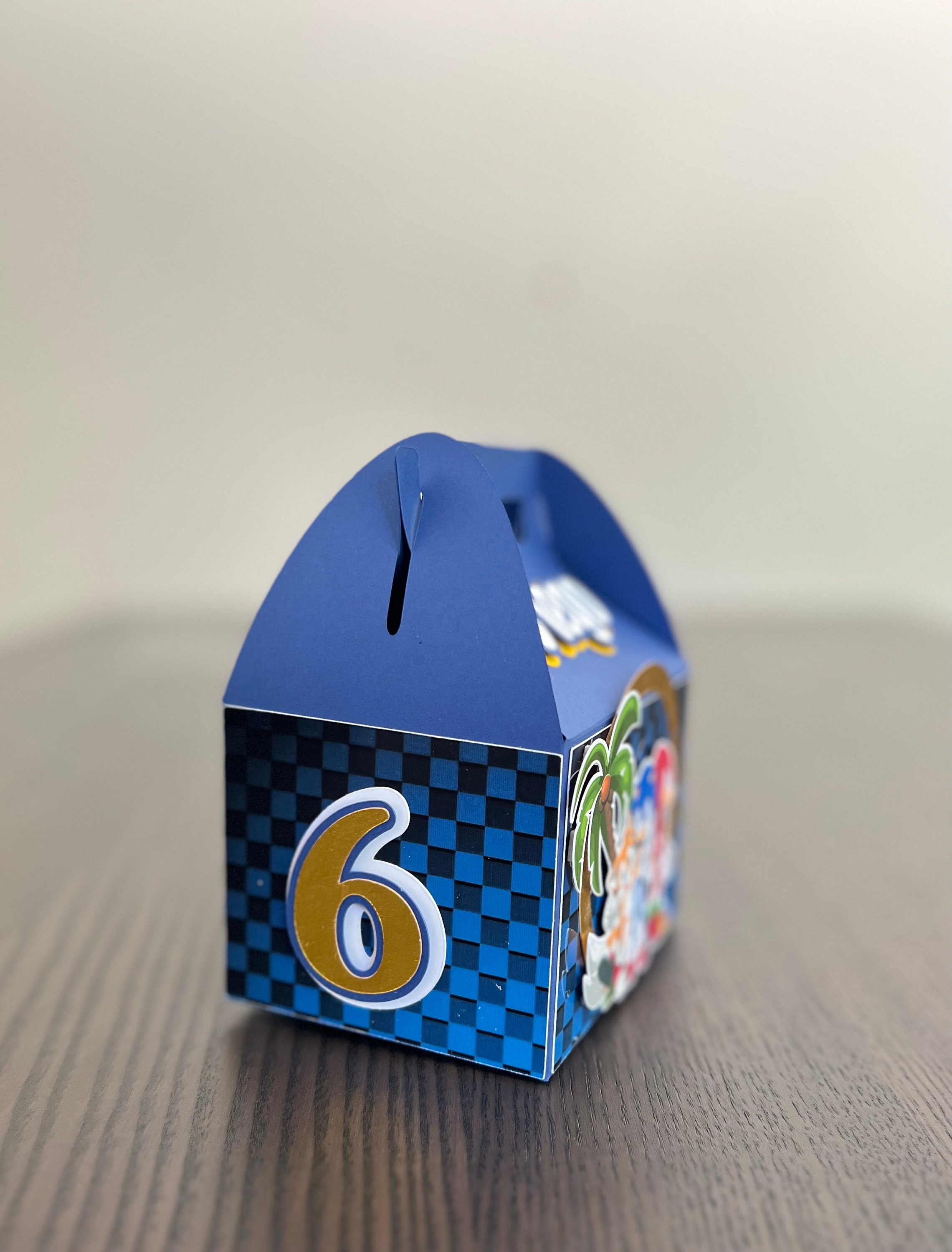 Sonic Party Favor Boxes Set of 6 Caketopper Party Decoration - Etsy