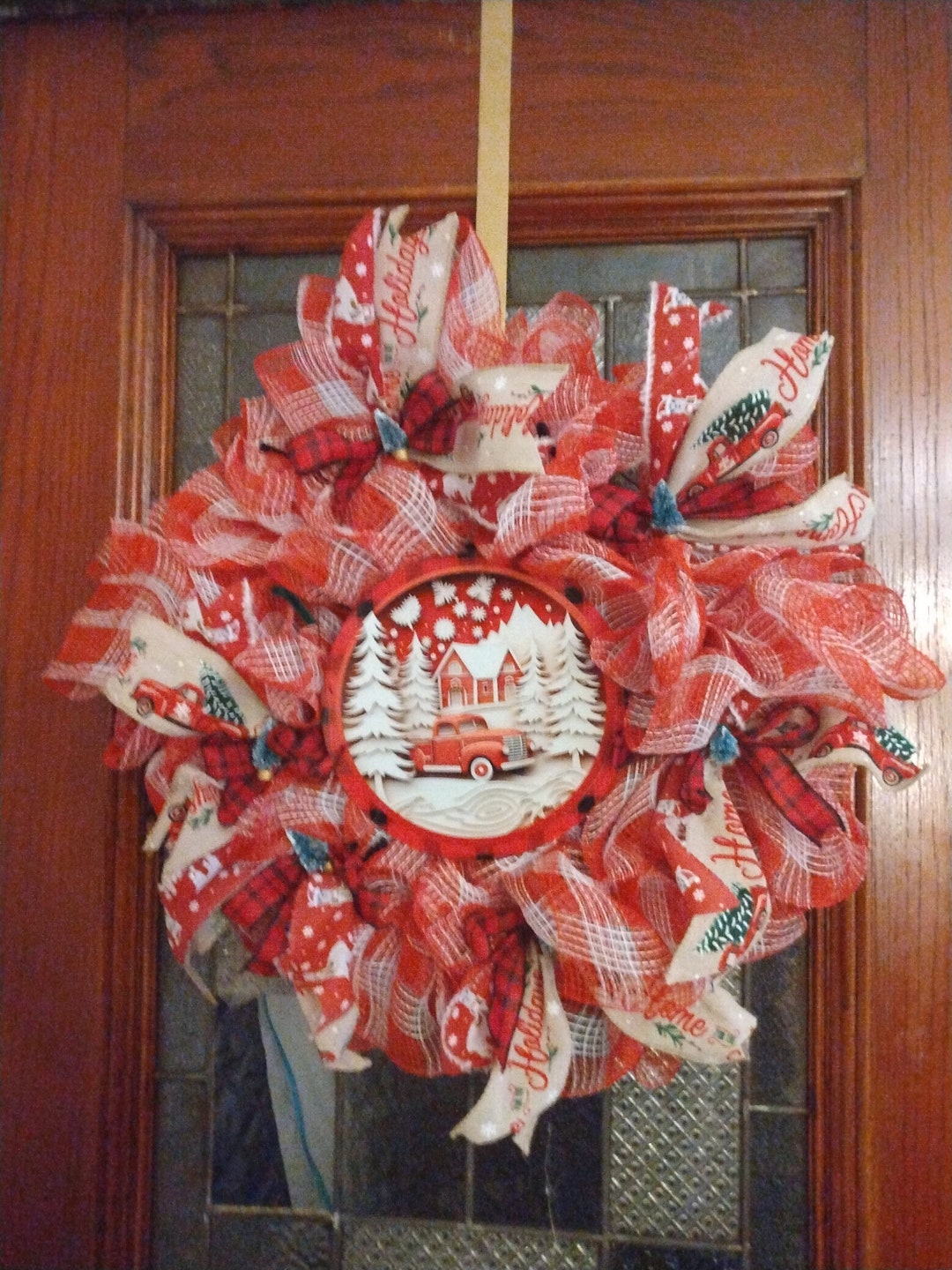 Christmas Wreath Front Door Decor Christmas Decor Wall Hanging - Etsy