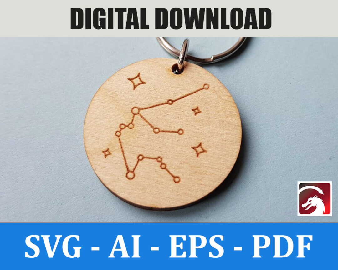 Digital Constellation Keyring Pack – Downloadable Files | Star Sign Keyring Pack - Digital ...
