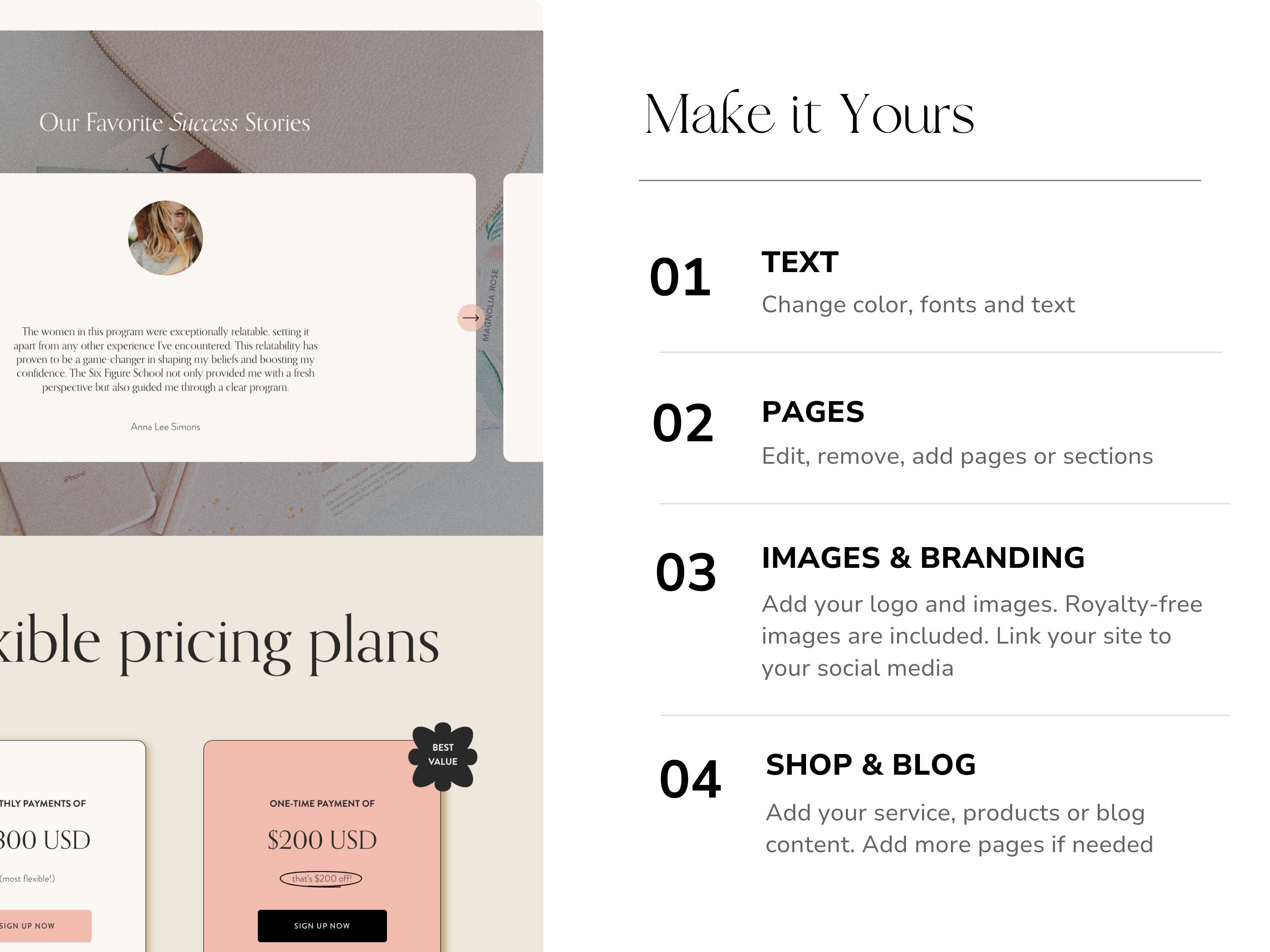 Sales Page Squarespace 7.1 Template, Single Page Funnel for Selling ...