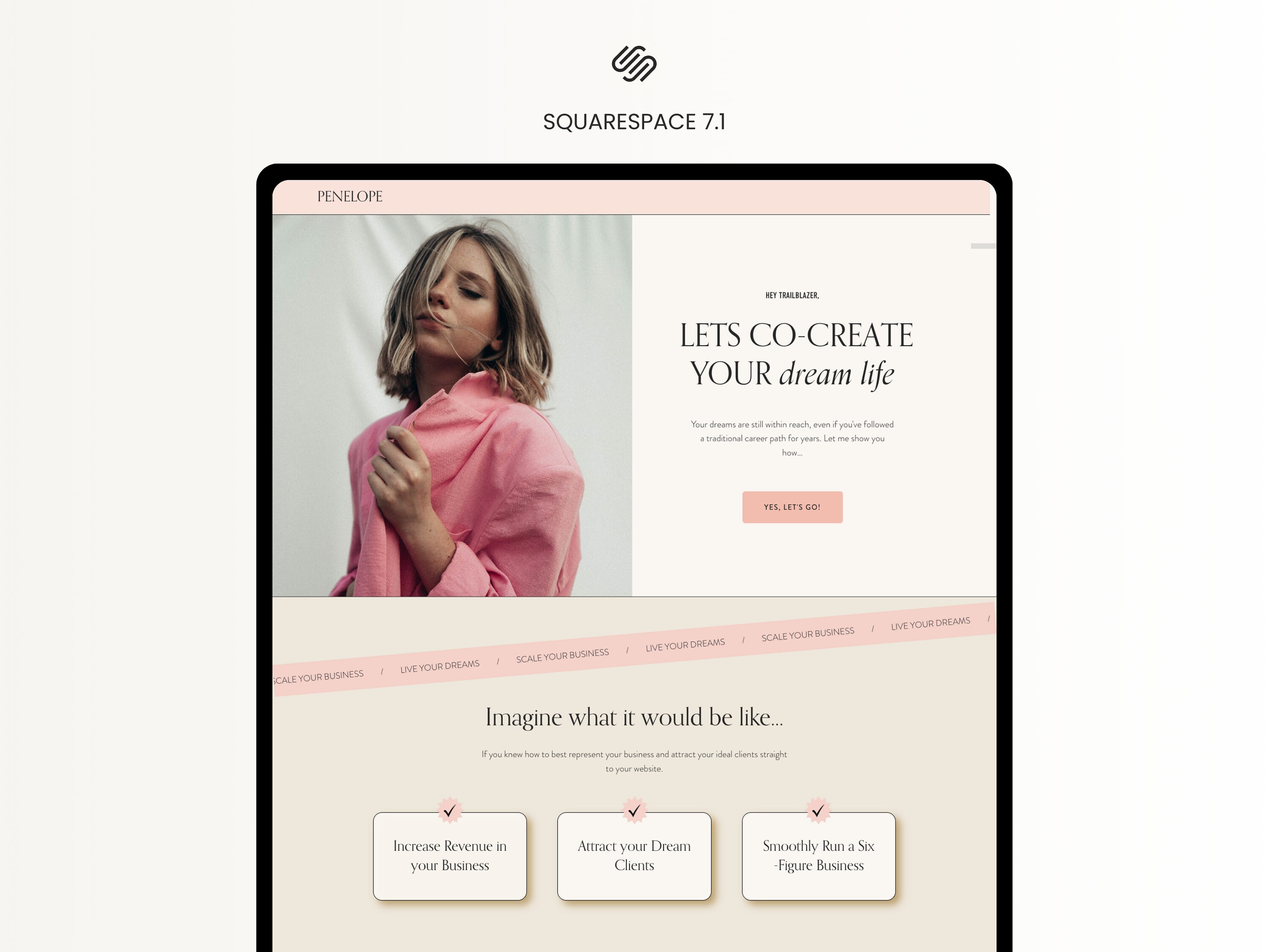 Sales Page Squarespace 7.1 Template, Single Page Funnel for Selling ...