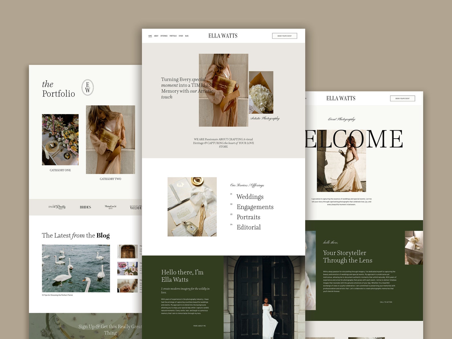 Elegant Squarespace Template for Wedding Photographer & Small Service ...