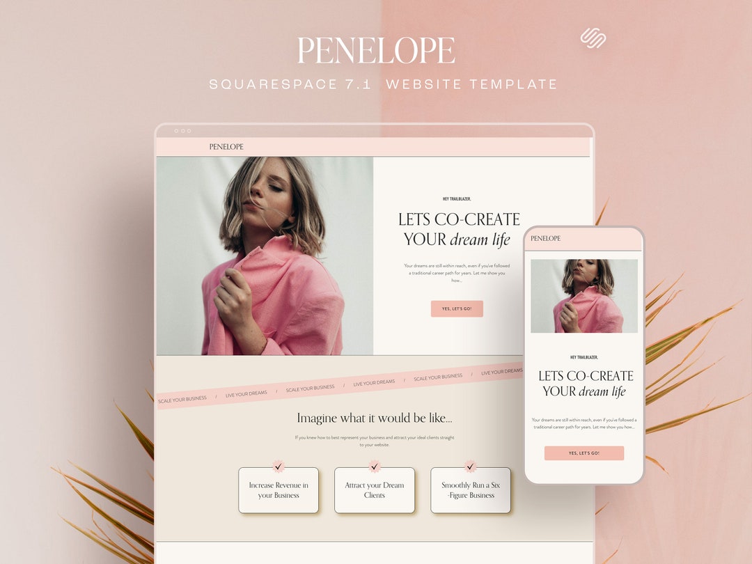 Sales Page Squarespace 7.1 Template, Single Page Funnel for Selling ...