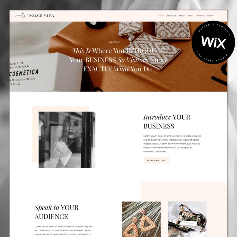 Website Template Wix, Wix Template, Coach Website, E-commerce Website Template, Elegant Wix ...