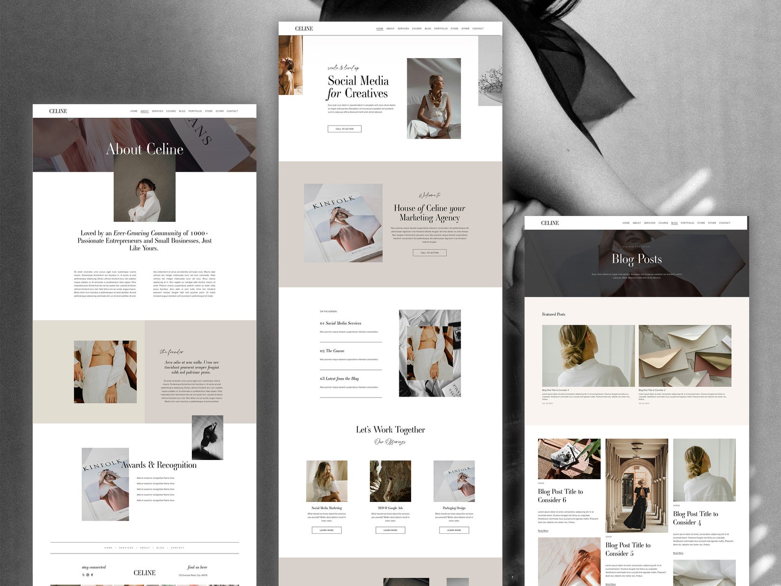 Squarespace Template, Website Template, Template for Courses, Blog and ...