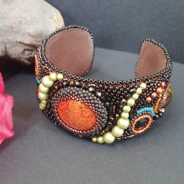 Beaded Cuff Bracelet - Etsy