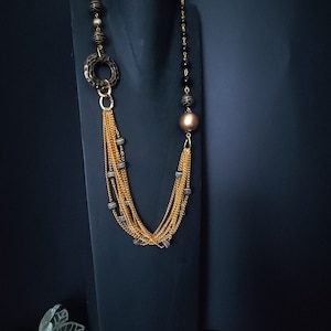 Multi-strand Chain Necklace, Long Chain Necklace, Long Multi-strand ...