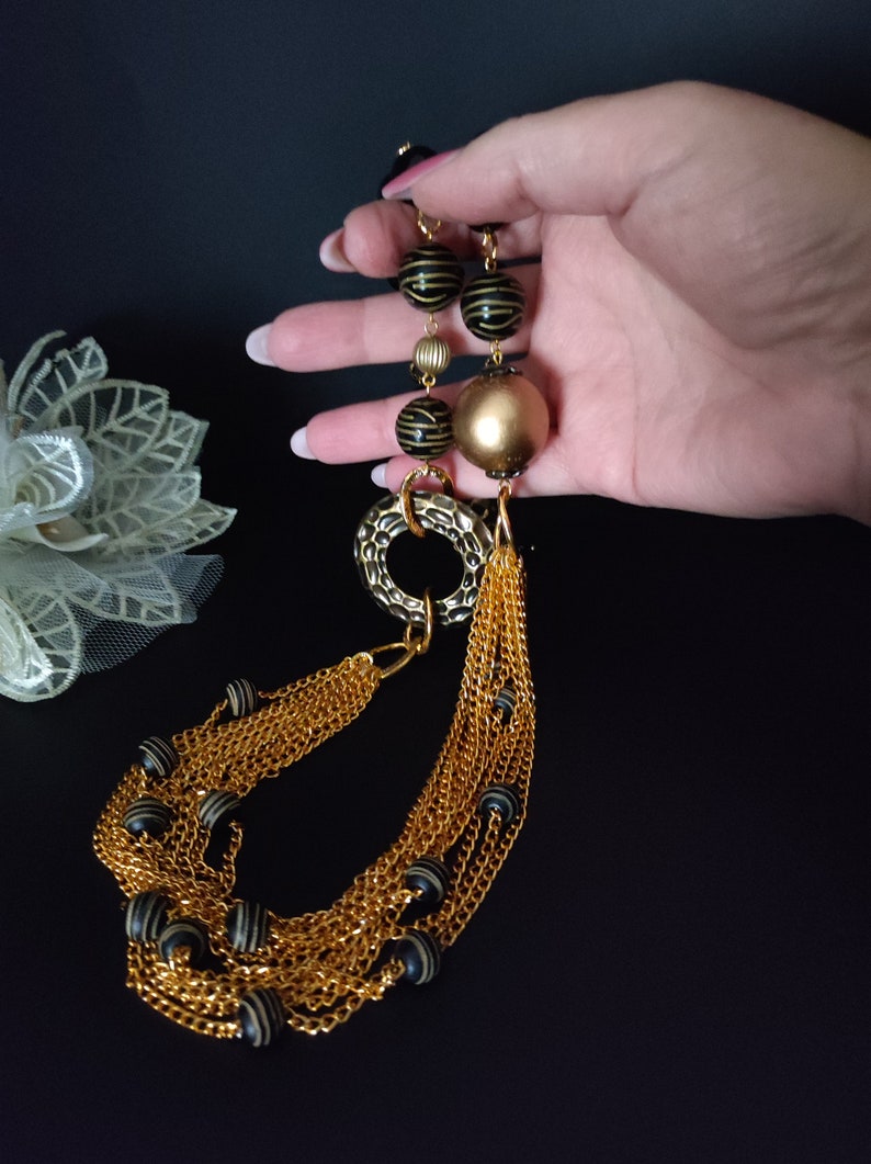 Multi-strand Chain Necklace, Long Chain Necklace, Long Multi-strand ...