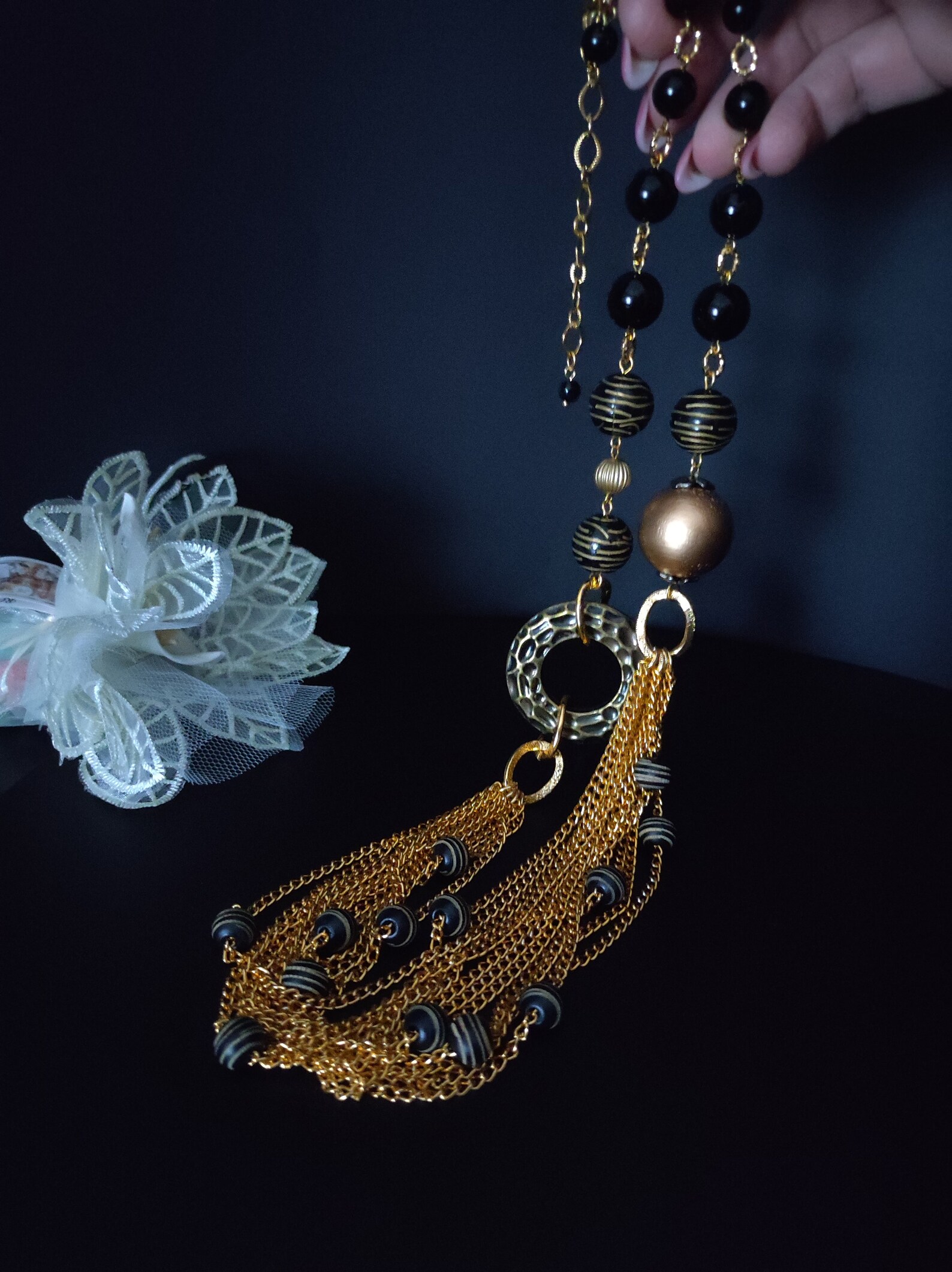 Multi-strand Chain Necklace, Long Chain Necklace, Long Multi-strand ...