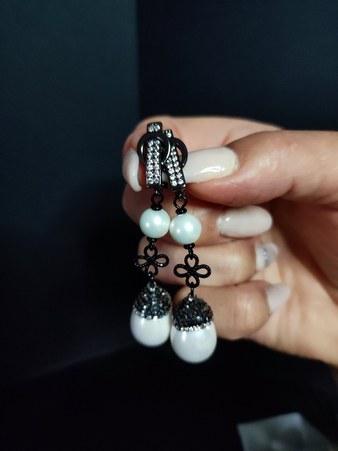 Earrings With Majorca Pearls, Cubic Zirconia Earrings, Elegant Wedding ...