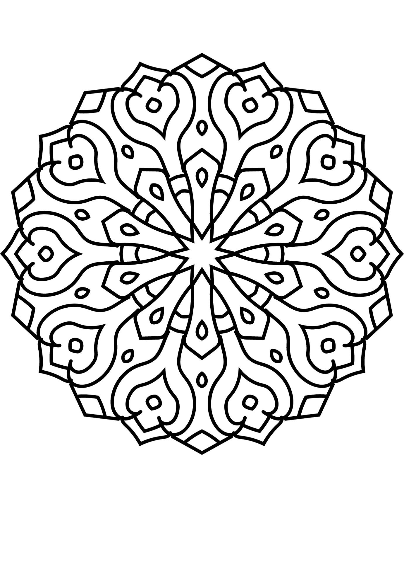 Mandala Coloring Pages for Kids Mandala Art Flower Mandalas Printable ...