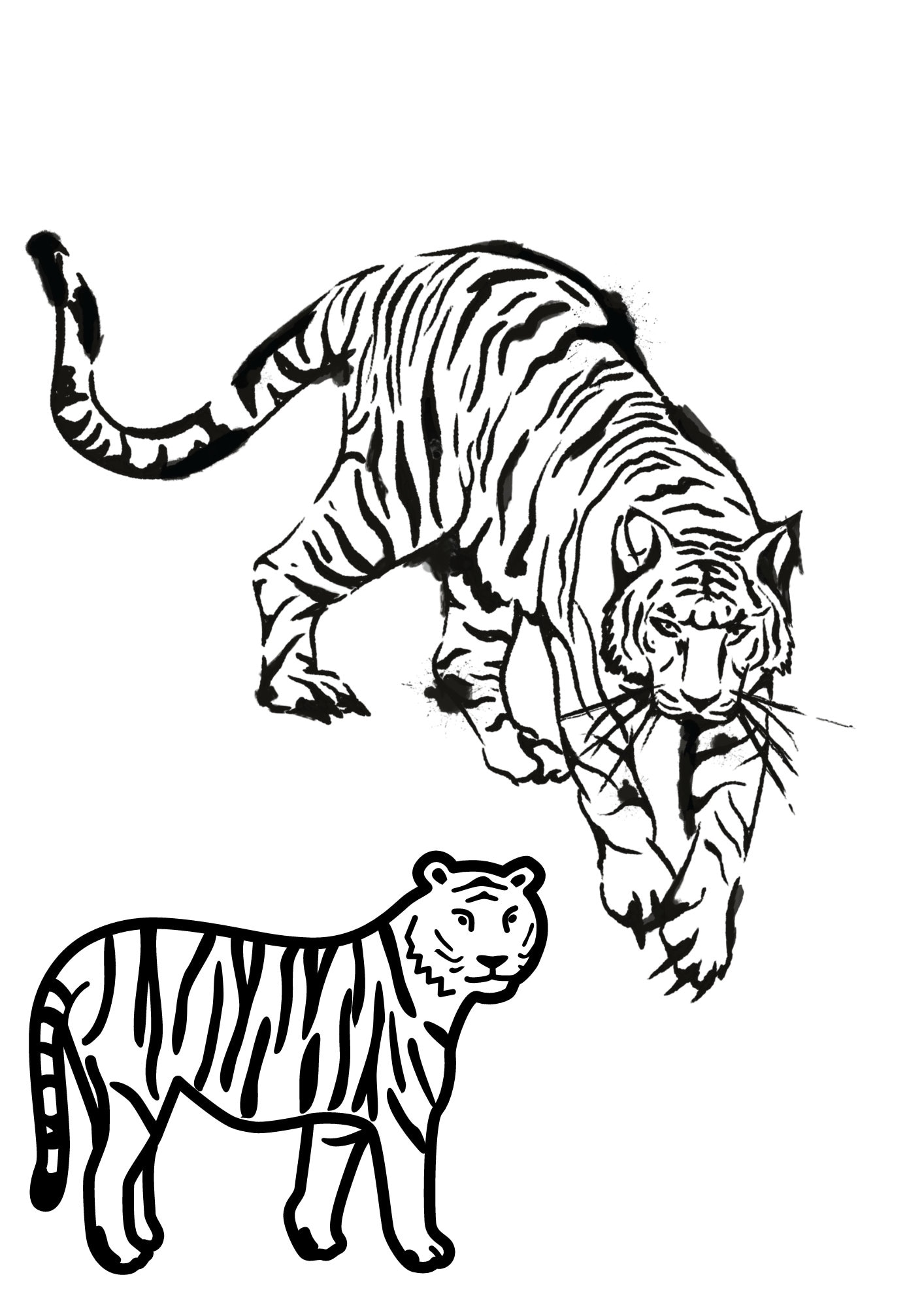 Wild Animals Printable Coloring Sheet | Coloring Pages | Kids Coloring ...