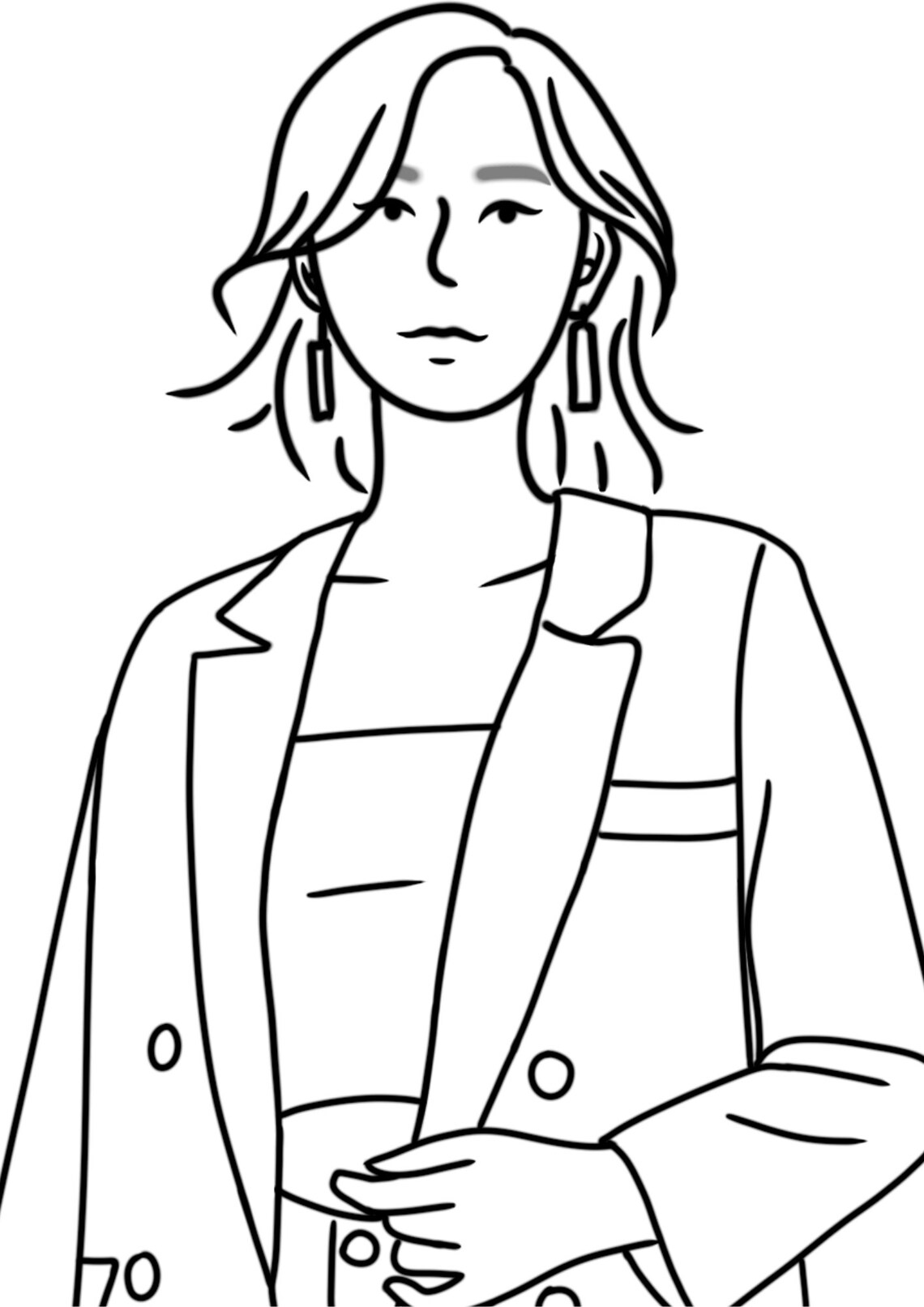 Beautiful Lady Art Printable Coloring Sheet | Coloring Pages | Kids ...