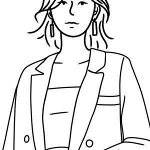 Beautiful Lady Art Printable Coloring Sheet | Coloring Pages | Kids ...