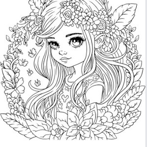 Beautiful Lady Art Printable Coloring Sheet | Coloring Pages | Kids ...