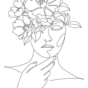 Beautiful Lady Art Printable Coloring Sheet | Coloring Pages | Kids ...