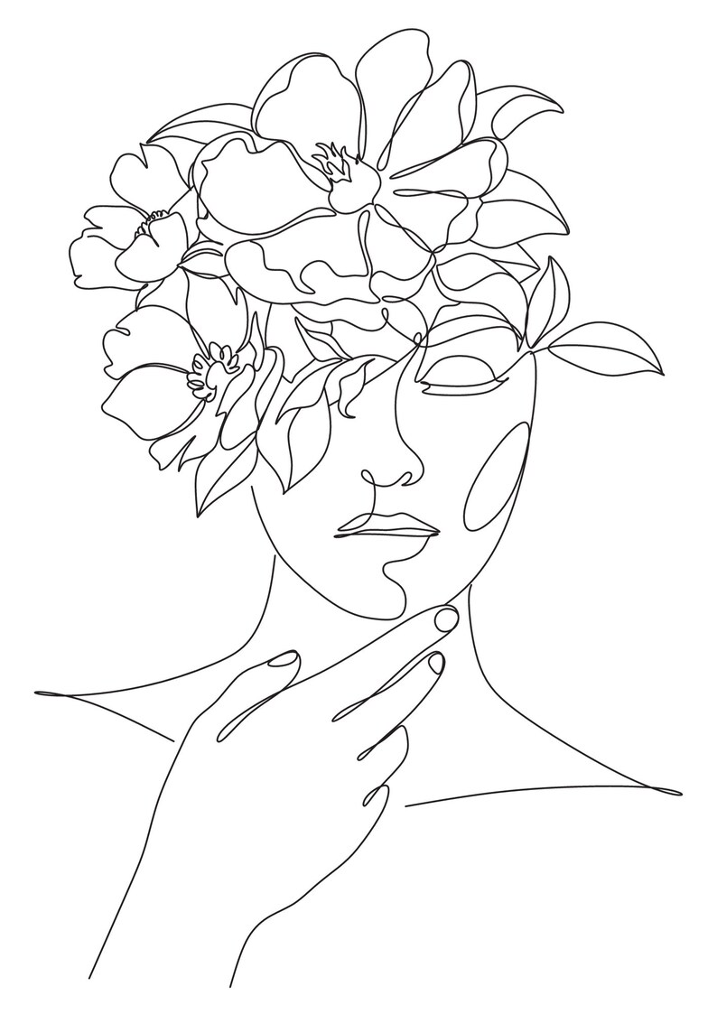 Beautiful Lady Art Printable Coloring Sheet | Coloring Pages | Kids ...