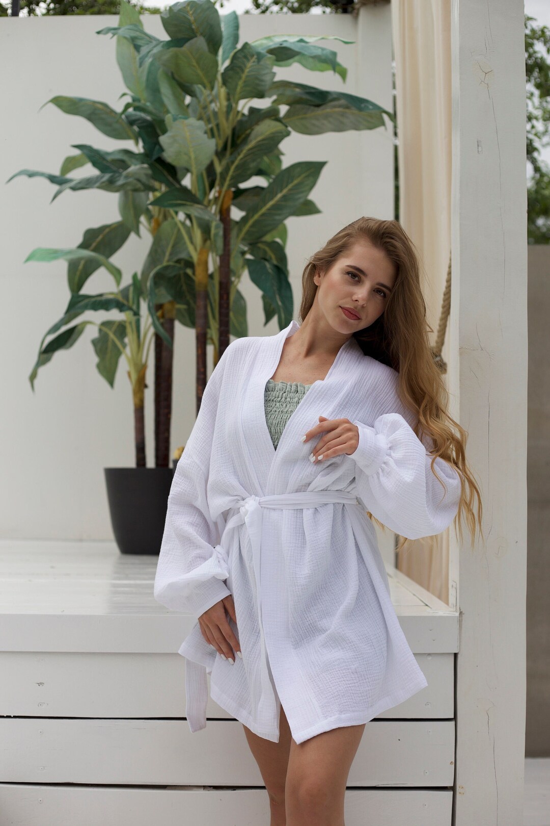 Oversized SOPHIE Robe Puffy Sleeves for Women, Long Robe Oversized ...