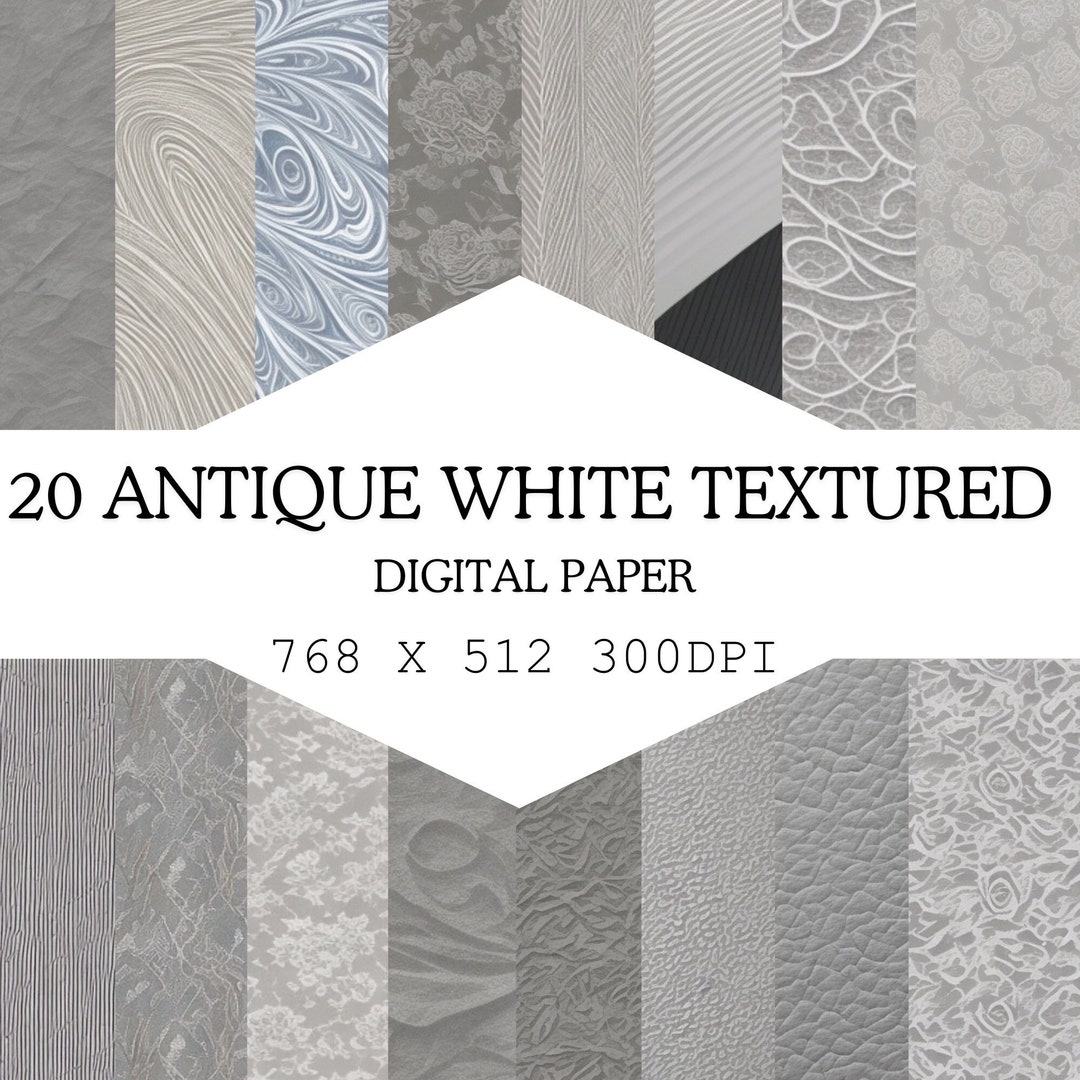 Grey Digital Paper, Seamless Grey and White Digital Paper Pack of 20 ...
