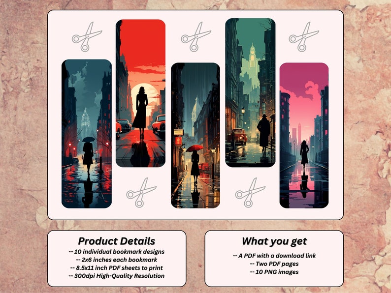 UK 1950 Detective Printable Bookmarks, Rounded Corners Bookmark, UK ...
