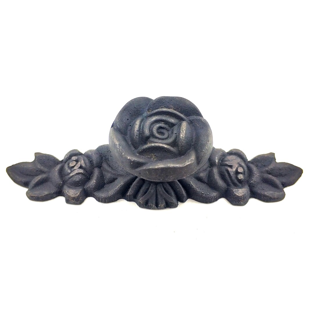 Brass Antique Rose Drawer Handle, Cabinet Handle, Handle 3.9 Inch - Etsy