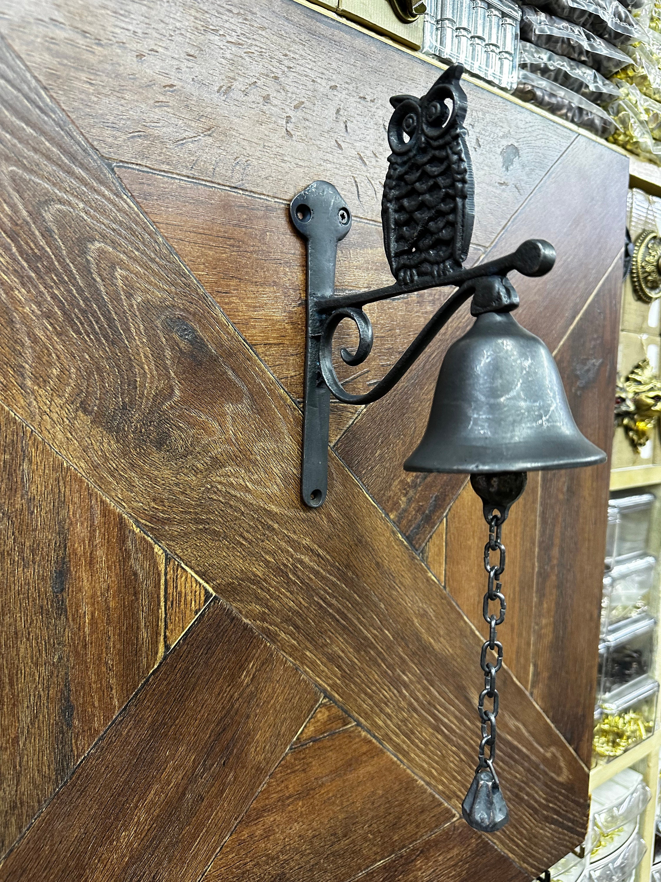 Owl Bird Doorbell Brass Wall Mounted Rustic Doorbell Farmhouse Rustic ...