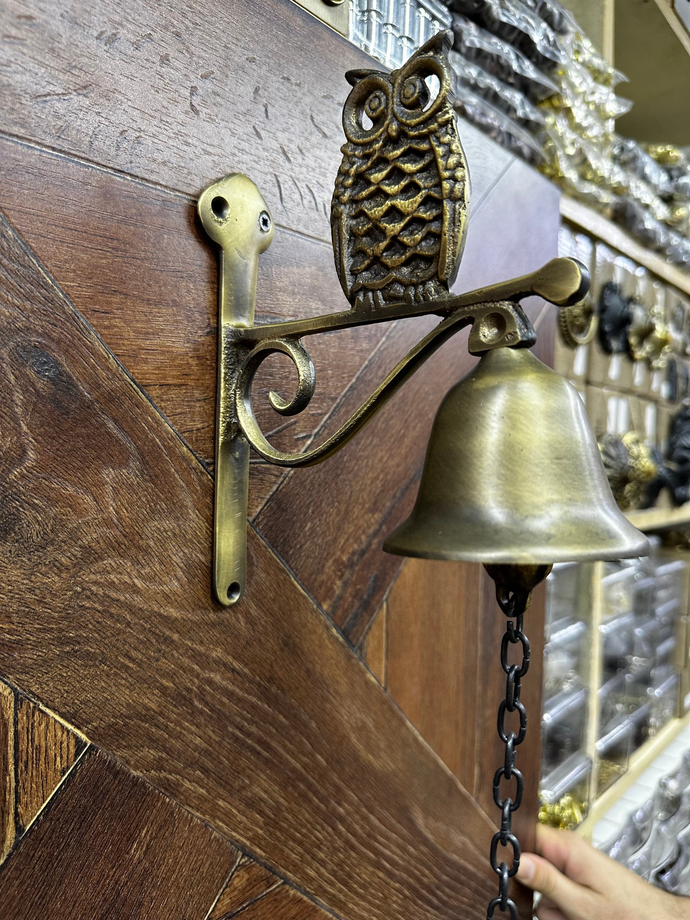 Owl Bird Doorbell Brass Wall Mounted Rustic Doorbell Farmhouse Rustic ...