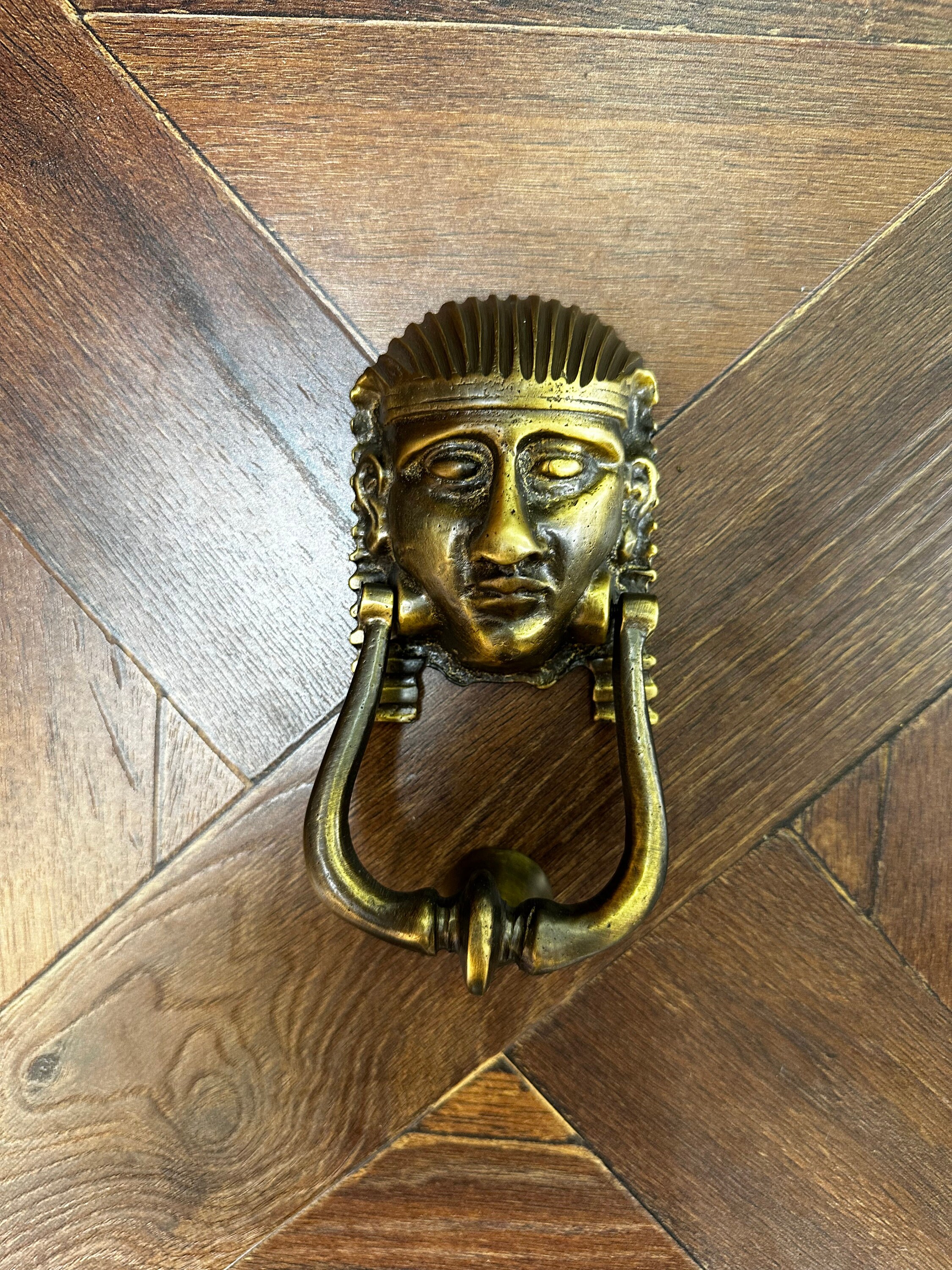 Egyptian Ancient Figure,door Knocker,%100 Brass,front Door Ornament ...