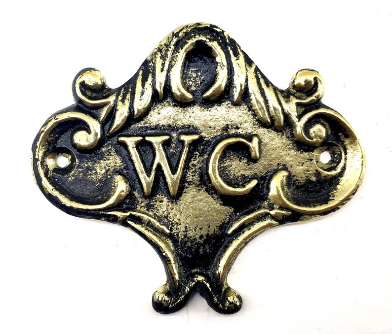 Toilette Door Sign, Toilet Door Sign, Door Plaque, Vintage Style, Retro ...