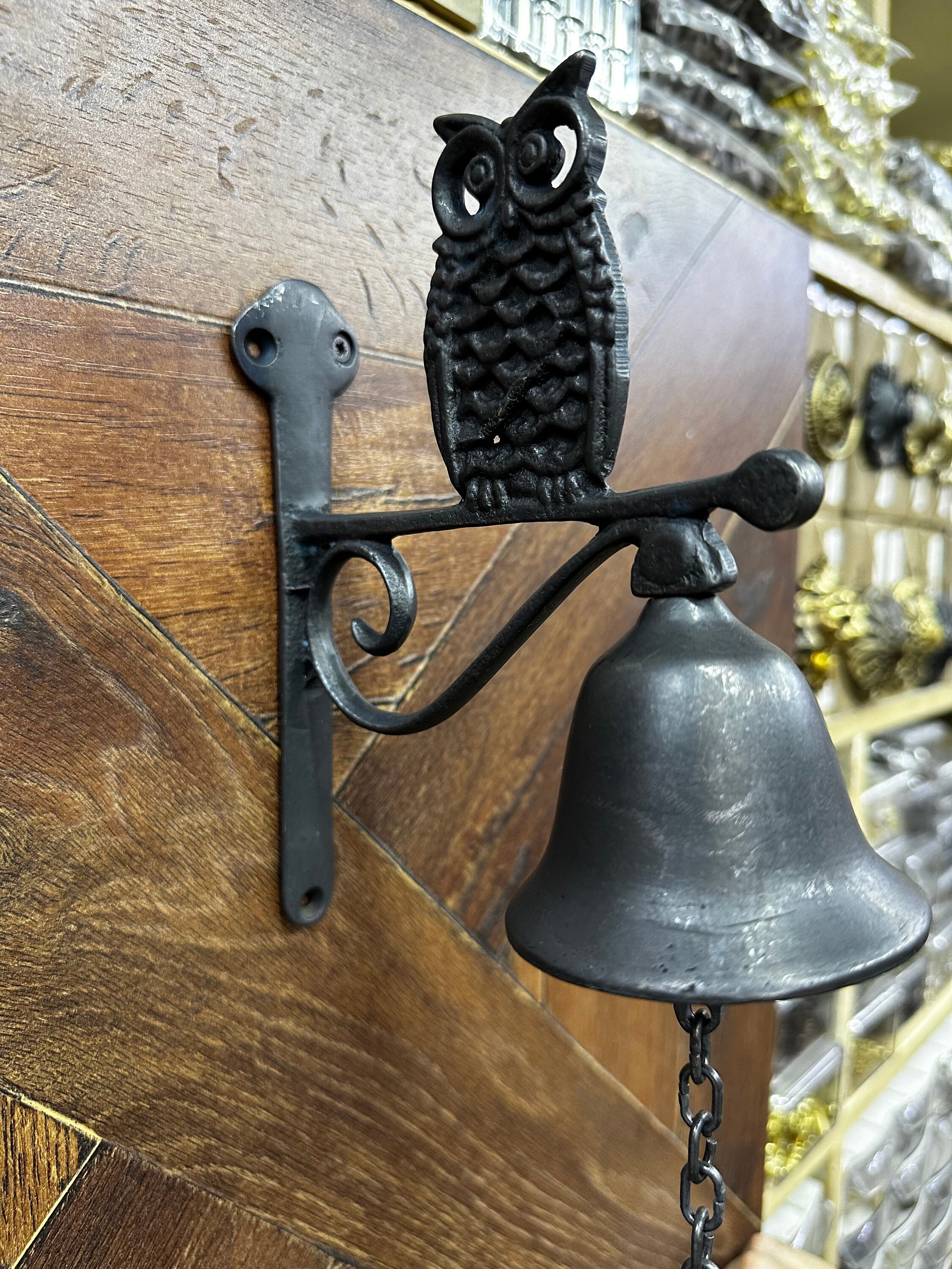 Owl Bird Doorbell Brass Wall Mounted Rustic Doorbell Farmhouse Rustic ...