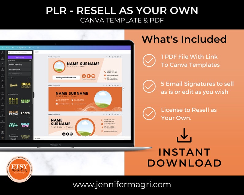 Best PLR Email Signature Canva Template With Resell Rights - Small ...