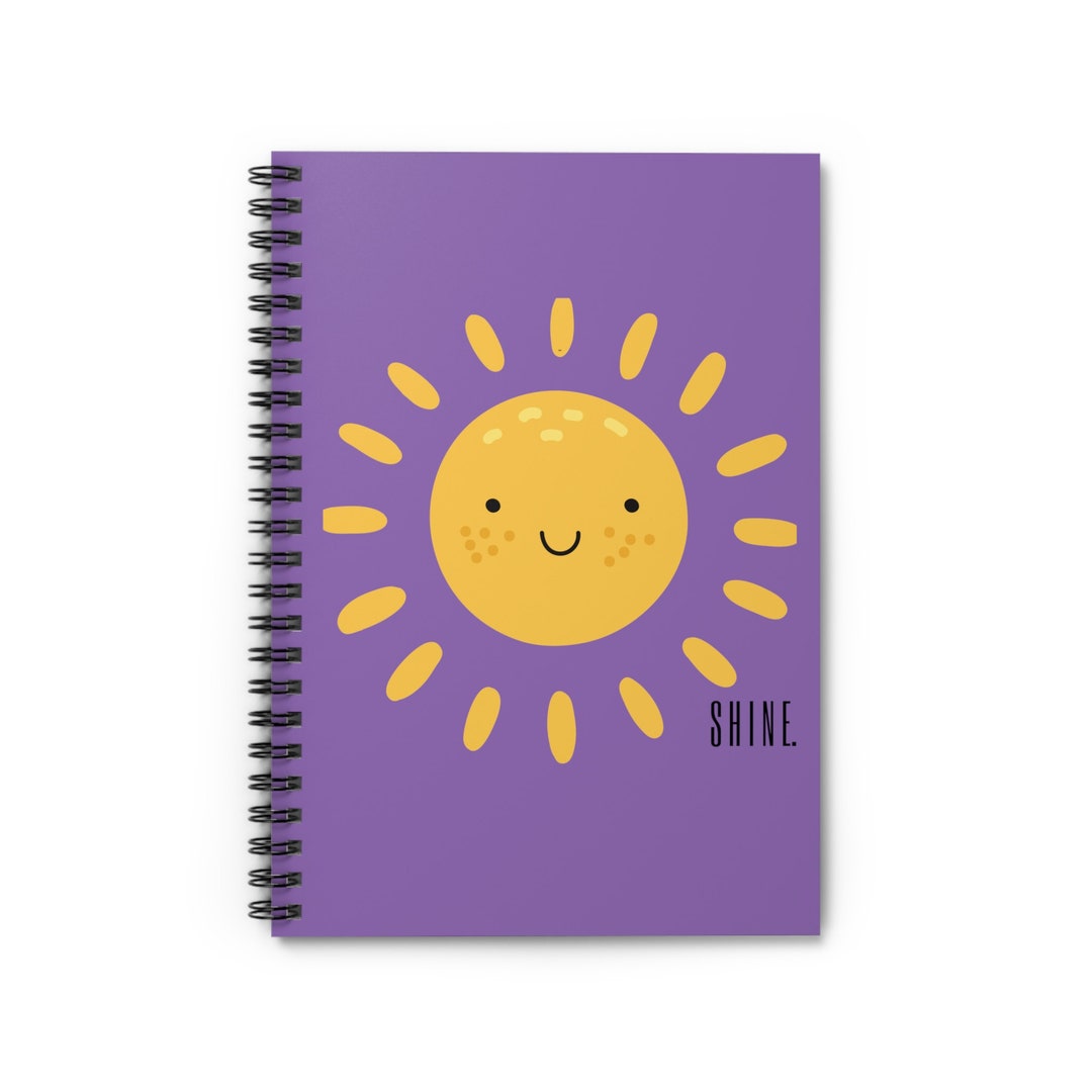 Shine Notebook, Sun Notebook,cute Kids Notebook,statement Notebook ...