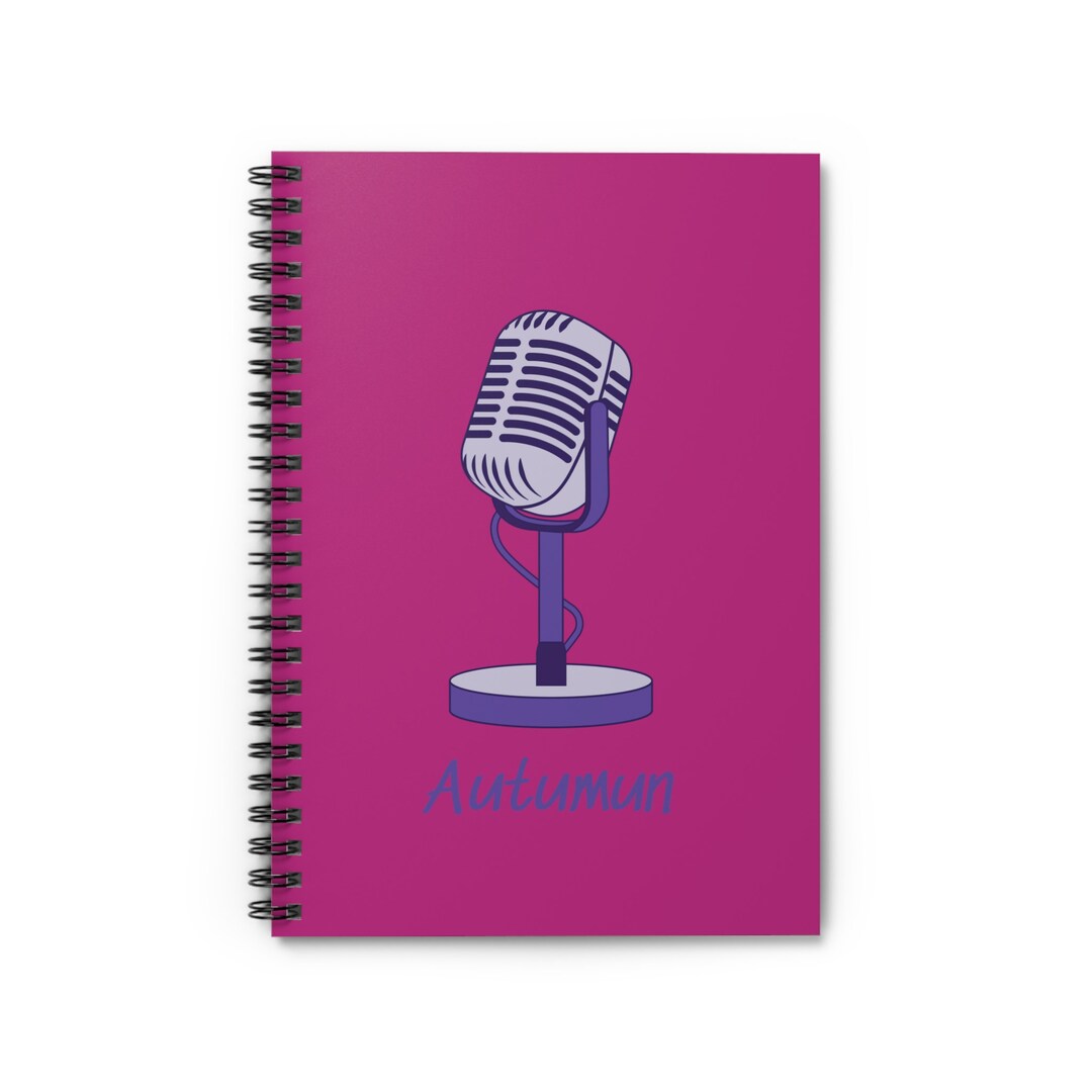Personalized Microphone Notebook Journal, Personalized Podcaster ...