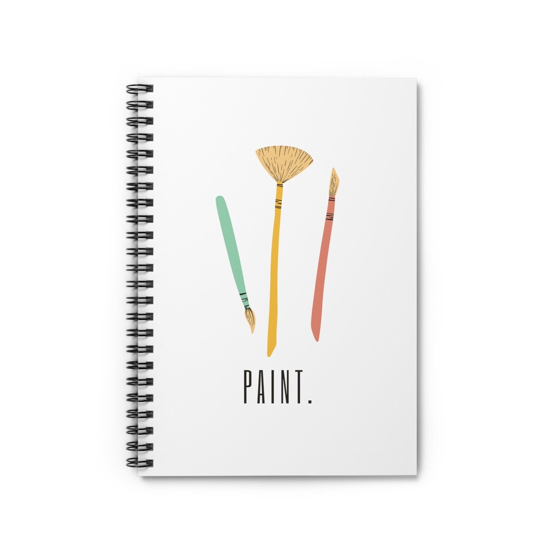 Paint Brush Notebook, Paint Notebook, Art Teacher Notebook, Art Student ...