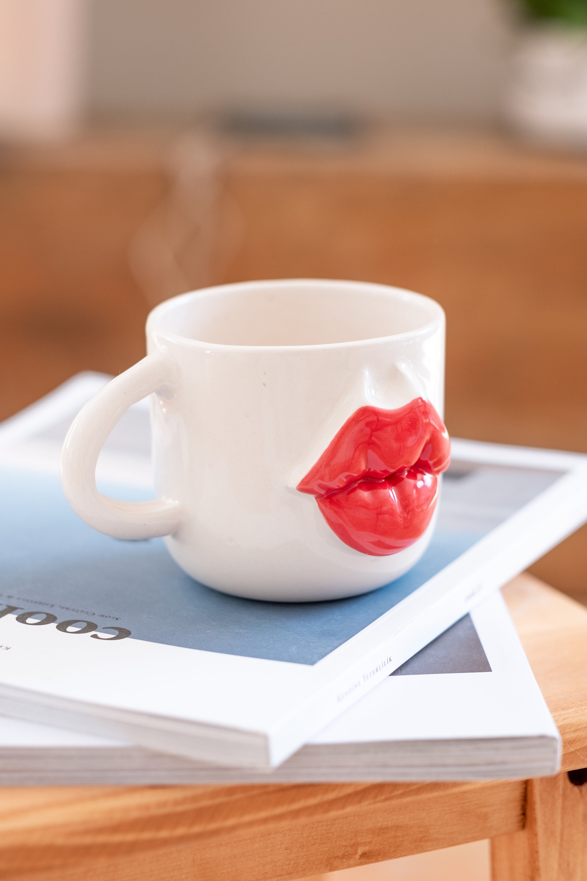Coffee Mug And Lips