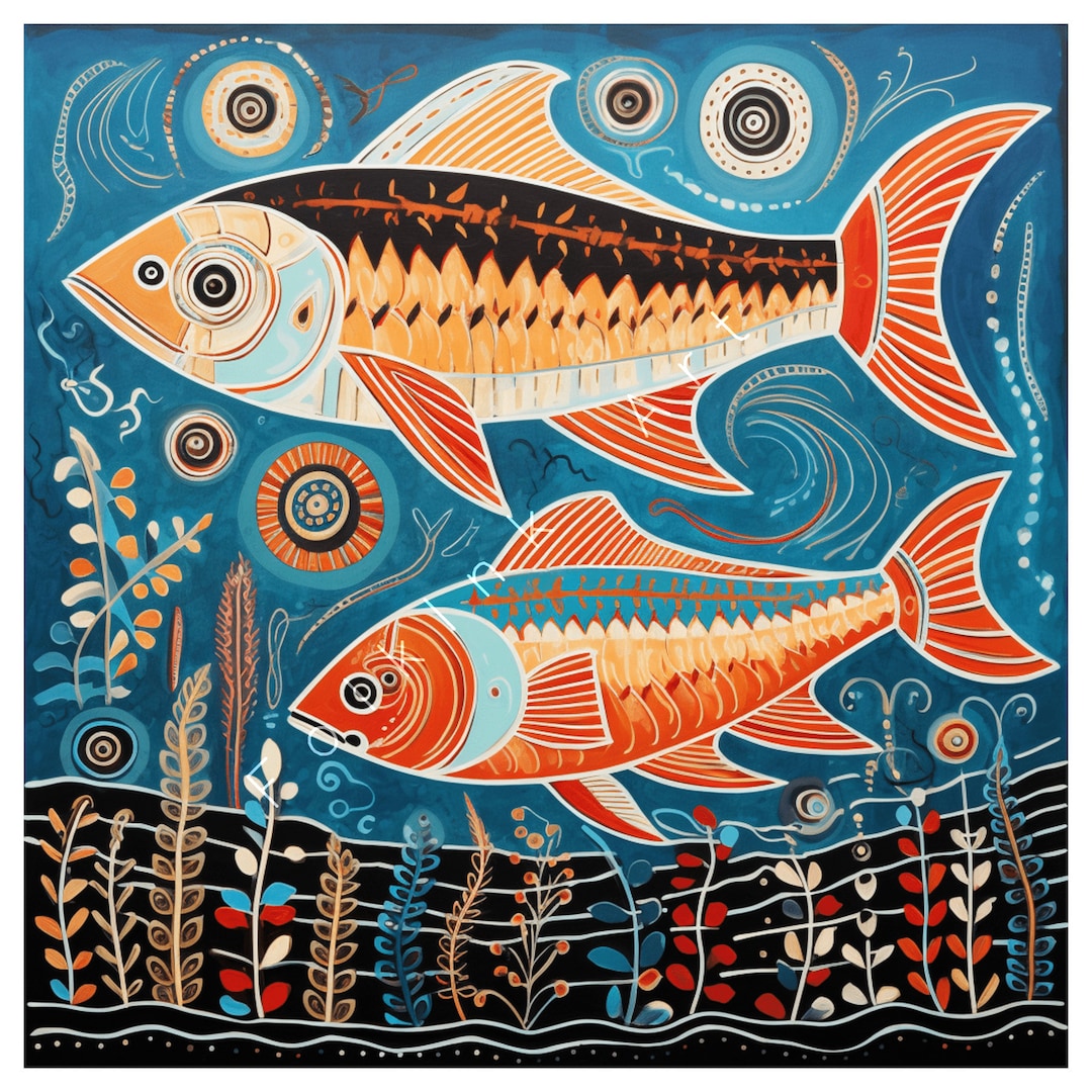 Journeying Together: Naive Fish Art Celebrating Partnership | AI ...
