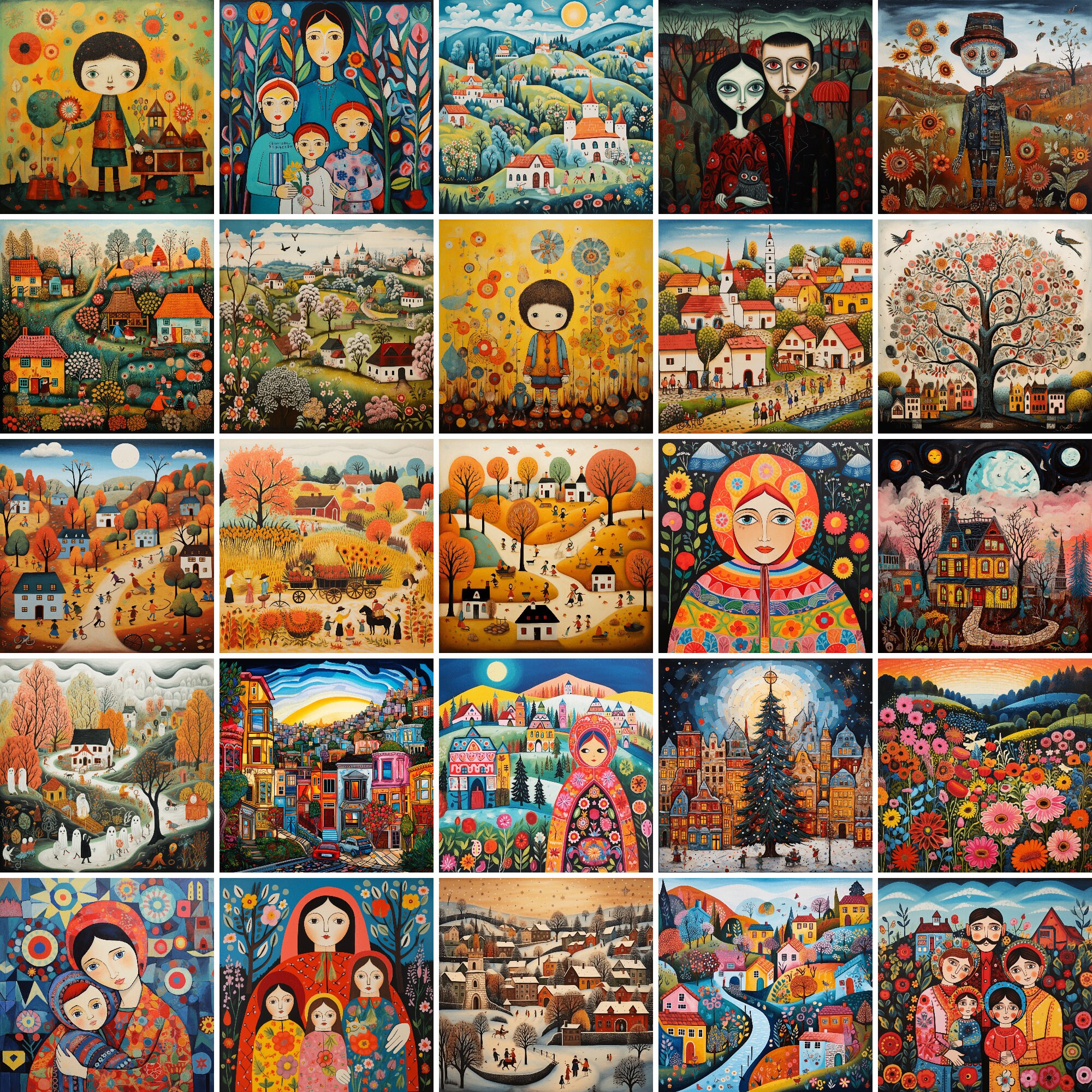 Enchanting Slavic Portrait: AI Digital Folk Art Featuring a Charming ...