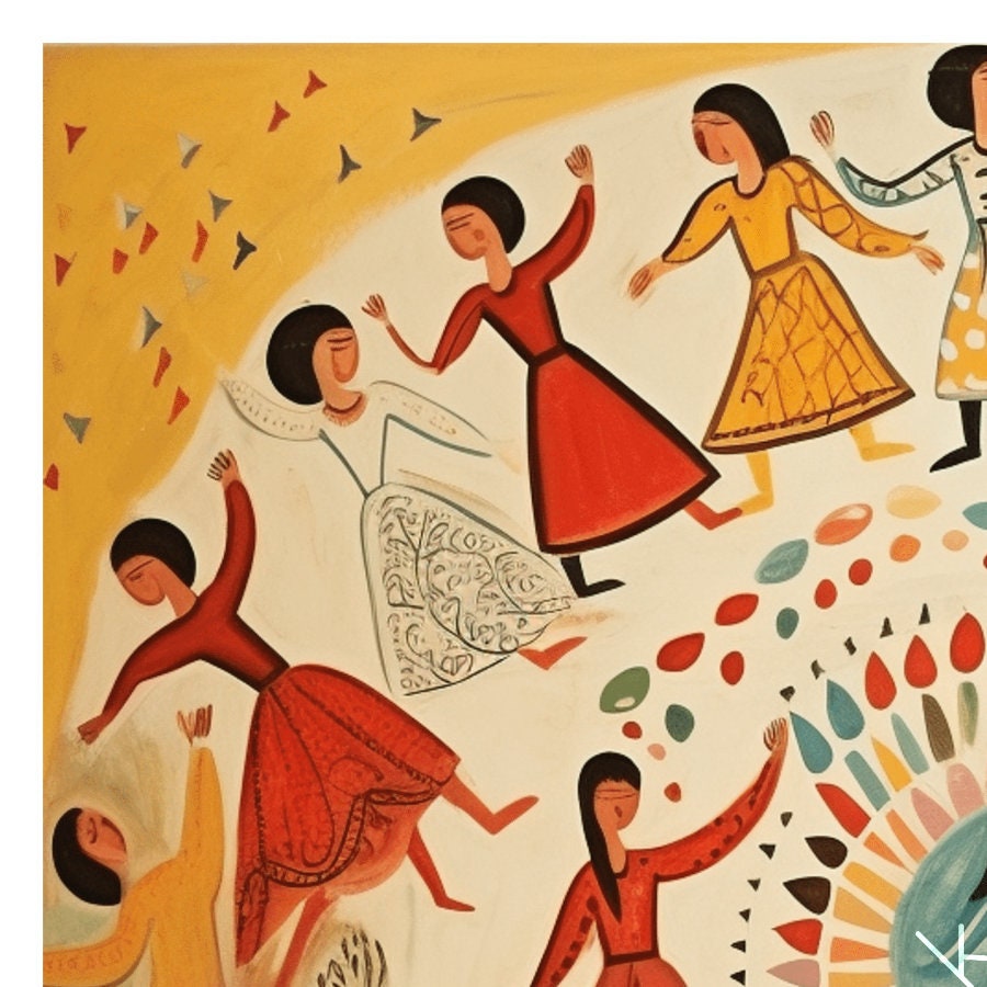 Circle of Blessings: Naive Folk Art Celebrating Community Harmony ...