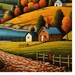 Harvesting Memories: A Folk Art Tribute to Fall AI Digital Wall Folk ...