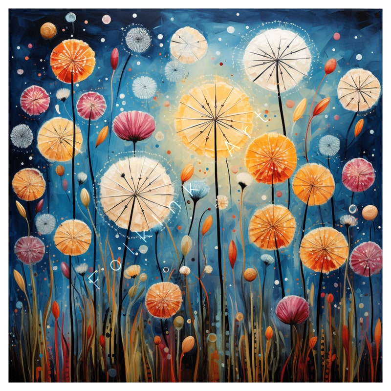 Dandelion Art - Etsy