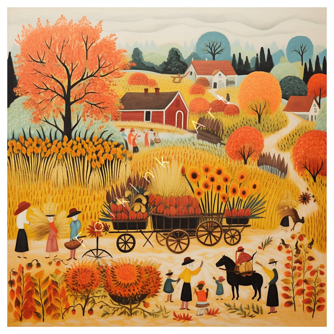 Autumn's Abundance: Folklore Harvest AI Digital Art Enveloping You in ...