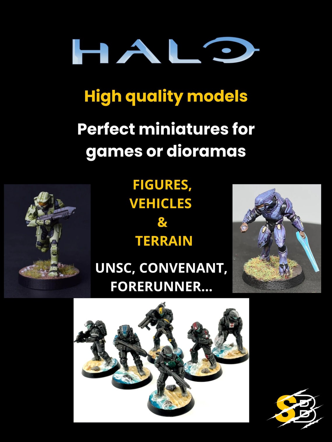PREMIUM HALO 50gb STL Pack 3D Models 3D Miniatures Unsc - Etsy