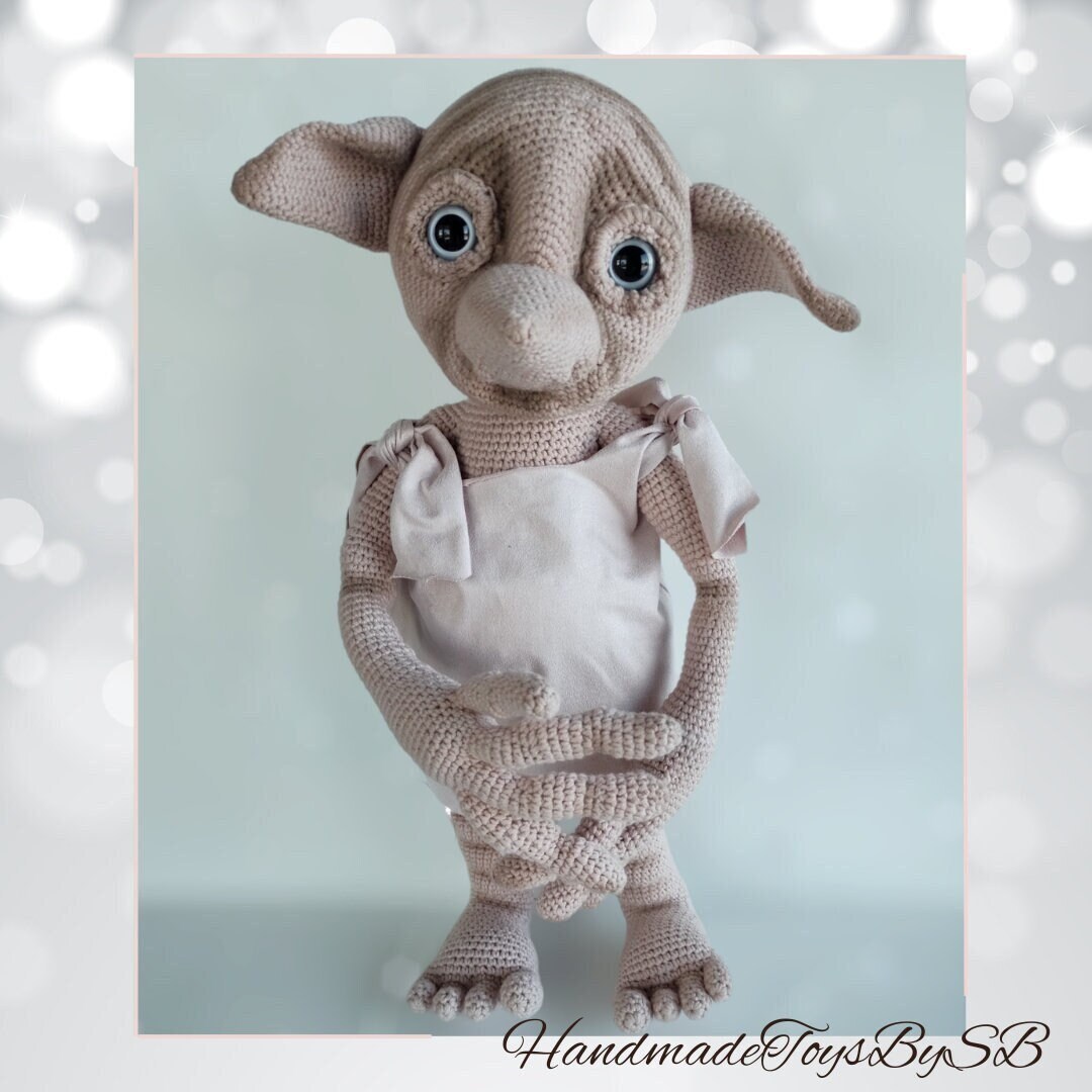 Harry Potter Dobby Free House Elf Character, Handmade Finished Cotton ...